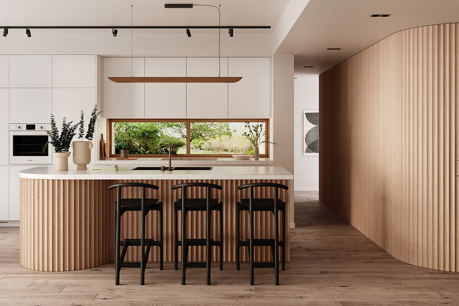 Fluted Wood Panels | Real Walnut and Oak | 8' and 9' Heights – andor willow